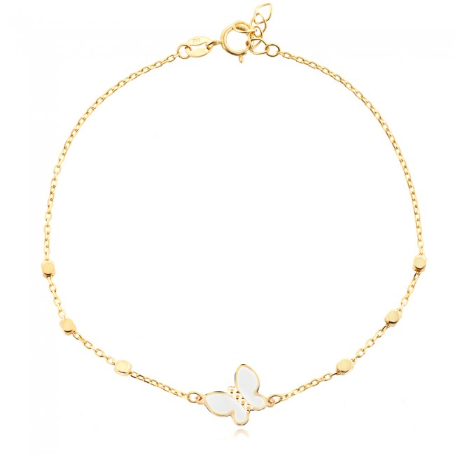 Златна Гривна White Butterfly